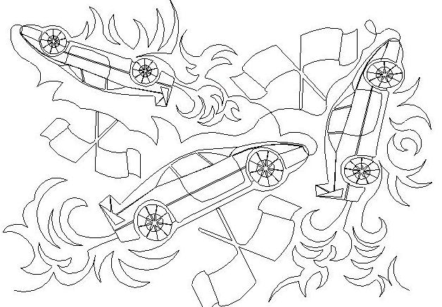 race car pano Digital Pattern | Sweet Dreams Quilt Studio - Edge to ...