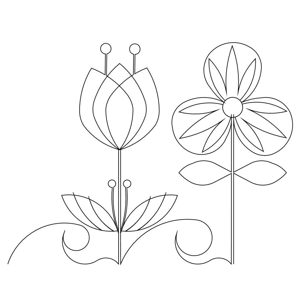 rachel flower border 003 - Digital Borders/Borders Corners Patterns ...