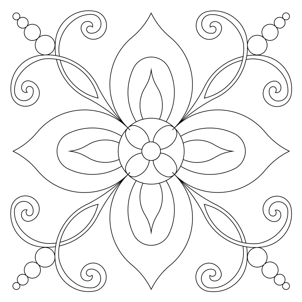 rangoli block 002 Digital Pattern | Sweet Dreams Quilt Studio - Digital ...