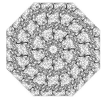 retro flower octagon Digital Pattern | Sweet Dreams Quilt Studio ...