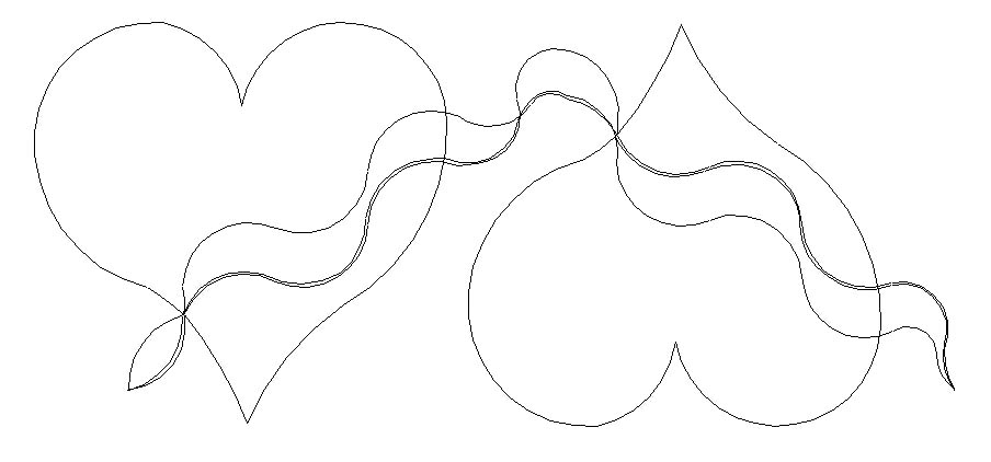 ribbon heart border Digital Pattern | Sweet Dreams Quilt Studio ...