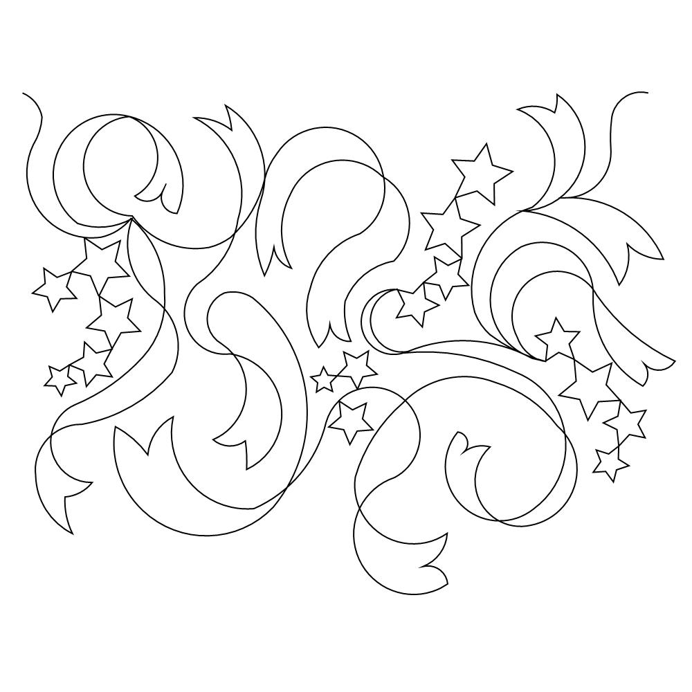 ribbons and stars Digital Pattern | Sweet Dreams Quilt Studio - Edge to ...