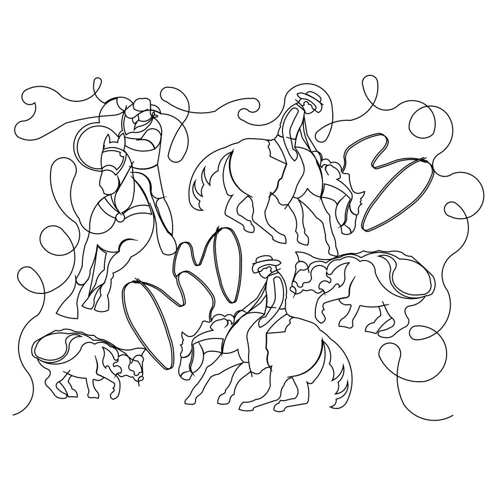 roper pano Digital Pattern | Sweet Dreams Quilt Studio - Edge to Edge ...