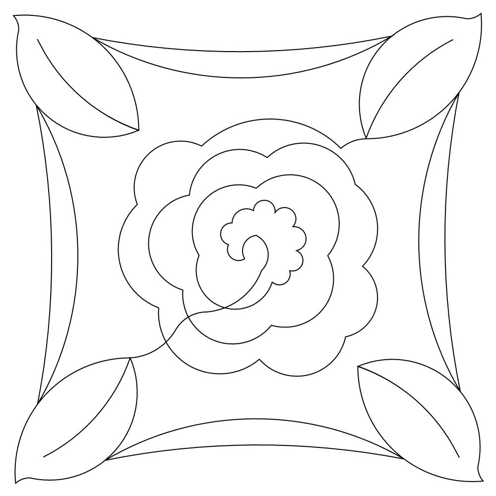 rose square 001 Digital Pattern | Sweet Dreams Quilt Studio - Digital ...