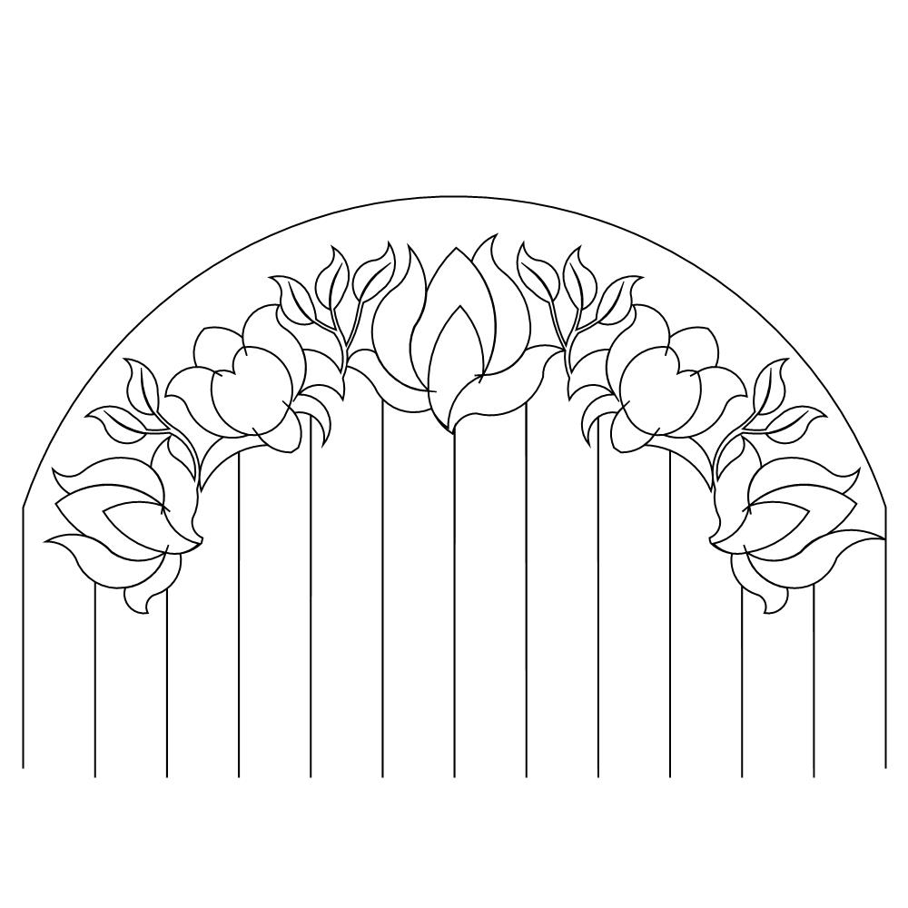 rose swag border 001 Digital Pattern | Sweet Dreams Quilt Studio ...