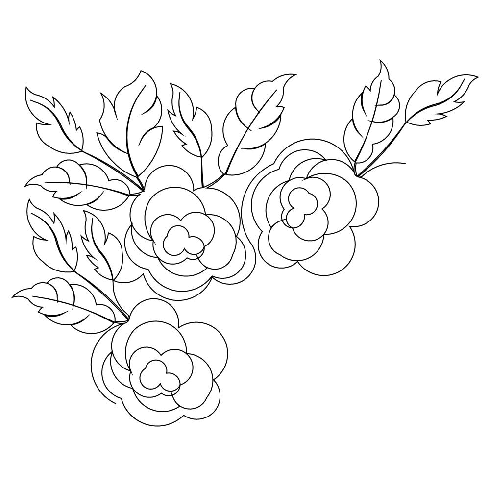 roses for tea bdr corner Digital Pattern | Sweet Dreams Quilt Studio ...