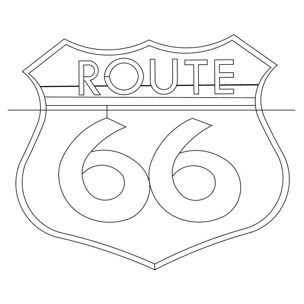 route 66 border 001 Digital Pattern | Sweet Dreams Quilt Studio