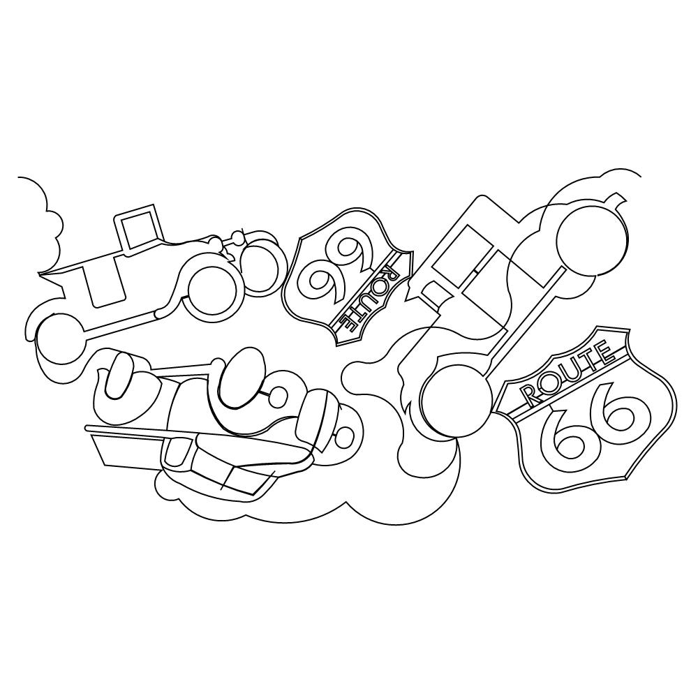 route 66 pano 004 Digital Pattern | Sweet Dreams Quilt Studio - Edge to ...