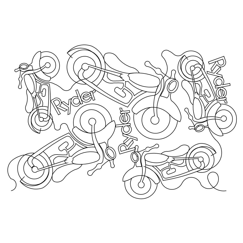 ryder motorcycle pano 001 Digital Pattern | Sweet Dreams Quilt Studio ...