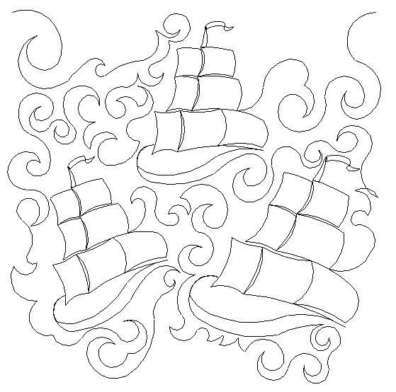 sailing ships Digital Pattern | Sweet Dreams Quilt Studio - Edge to ...