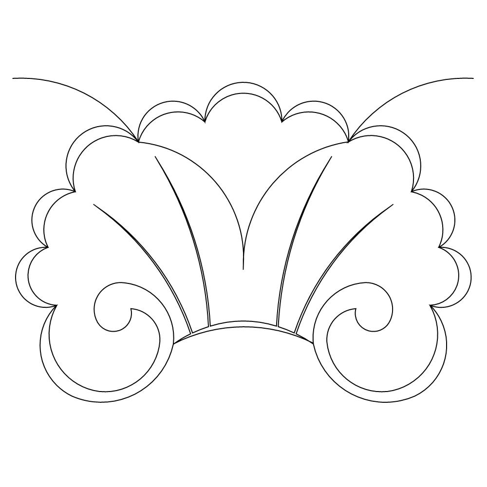 scallop shell border 001 Digital Pattern | Sweet Dreams Quilt Studio ...