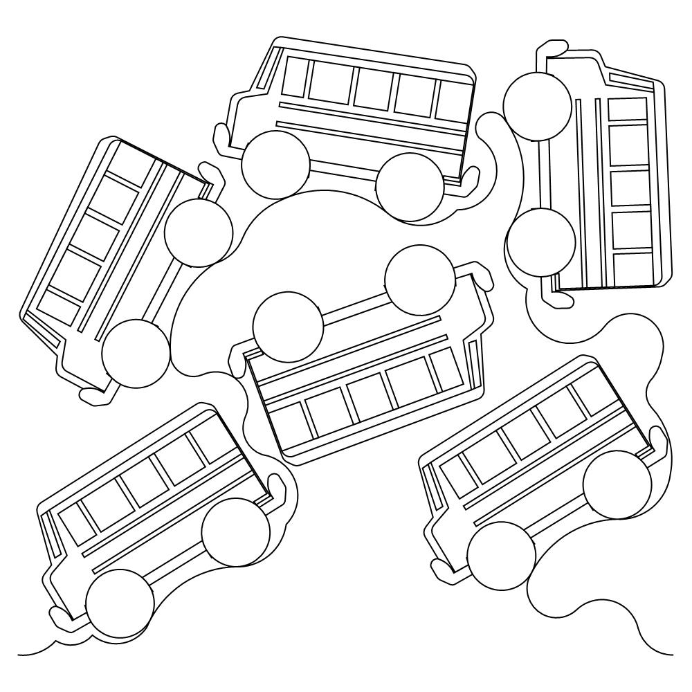 school bus pano 001 Digital Pattern | Sweet Dreams Quilt Studio - Edge ...