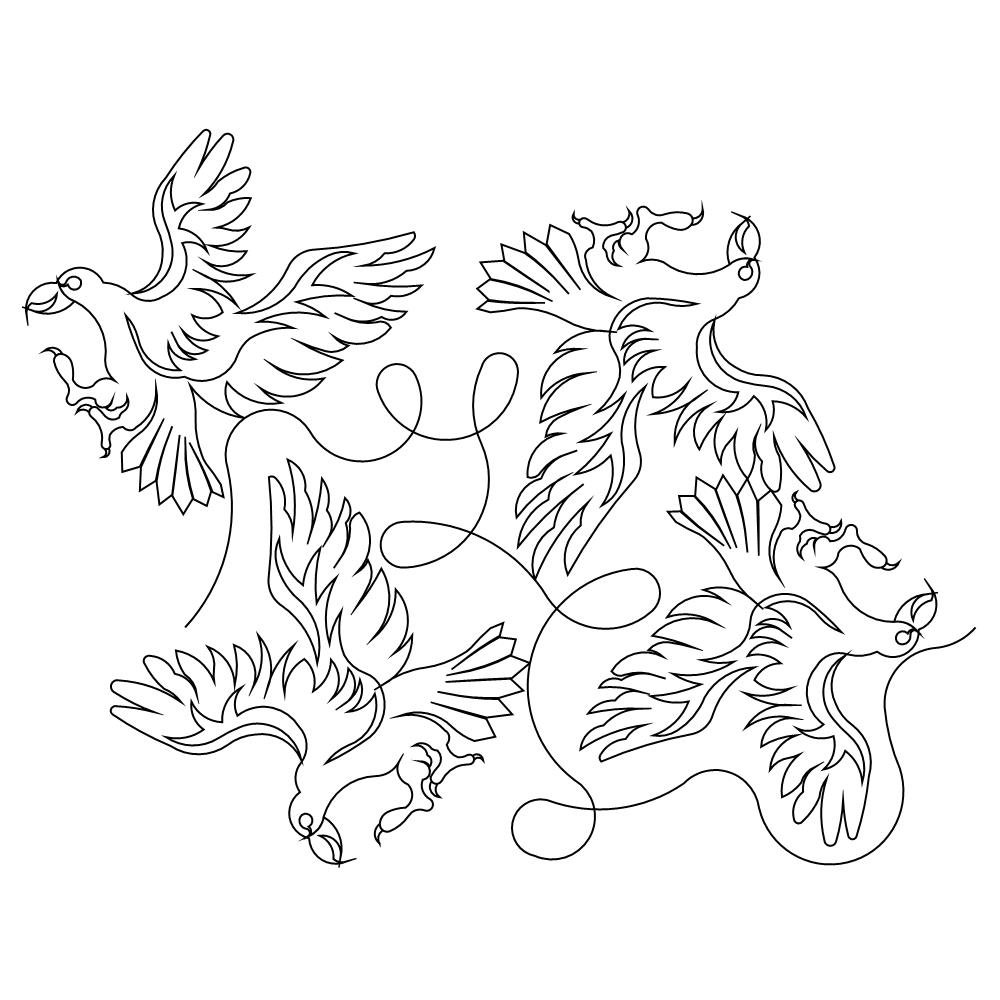 sea eagle pano 001 - Edge to Edge Quilting Patterns