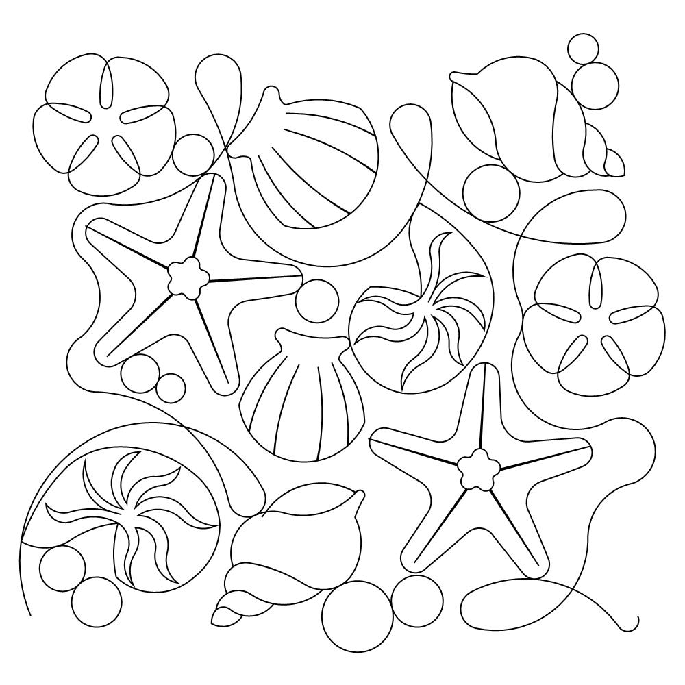seashell pano 001 Digital Pattern | Sweet Dreams Quilt Studio - Edge to ...