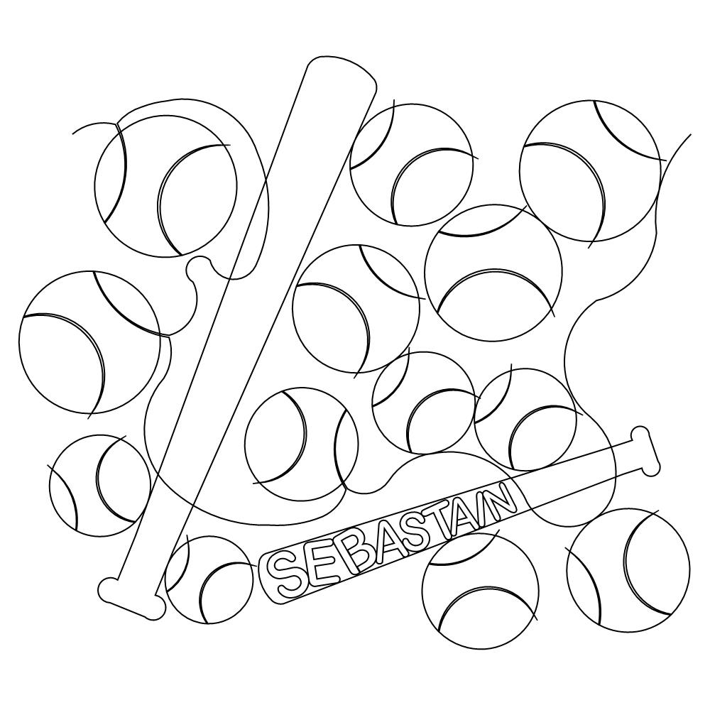 sebastain baseball e2e 001 - Edge to Edge Quilting Patterns