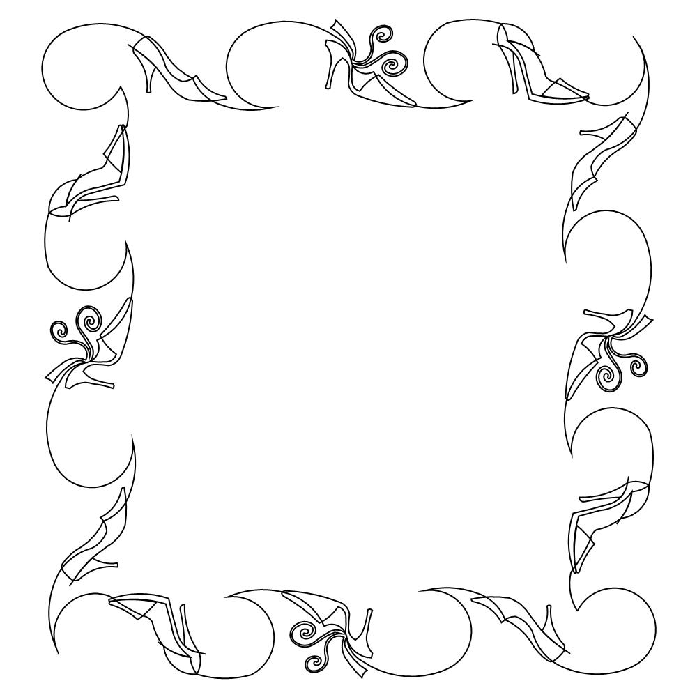 shoe frame 001 Digital Pattern | Sweet Dreams Quilt Studio