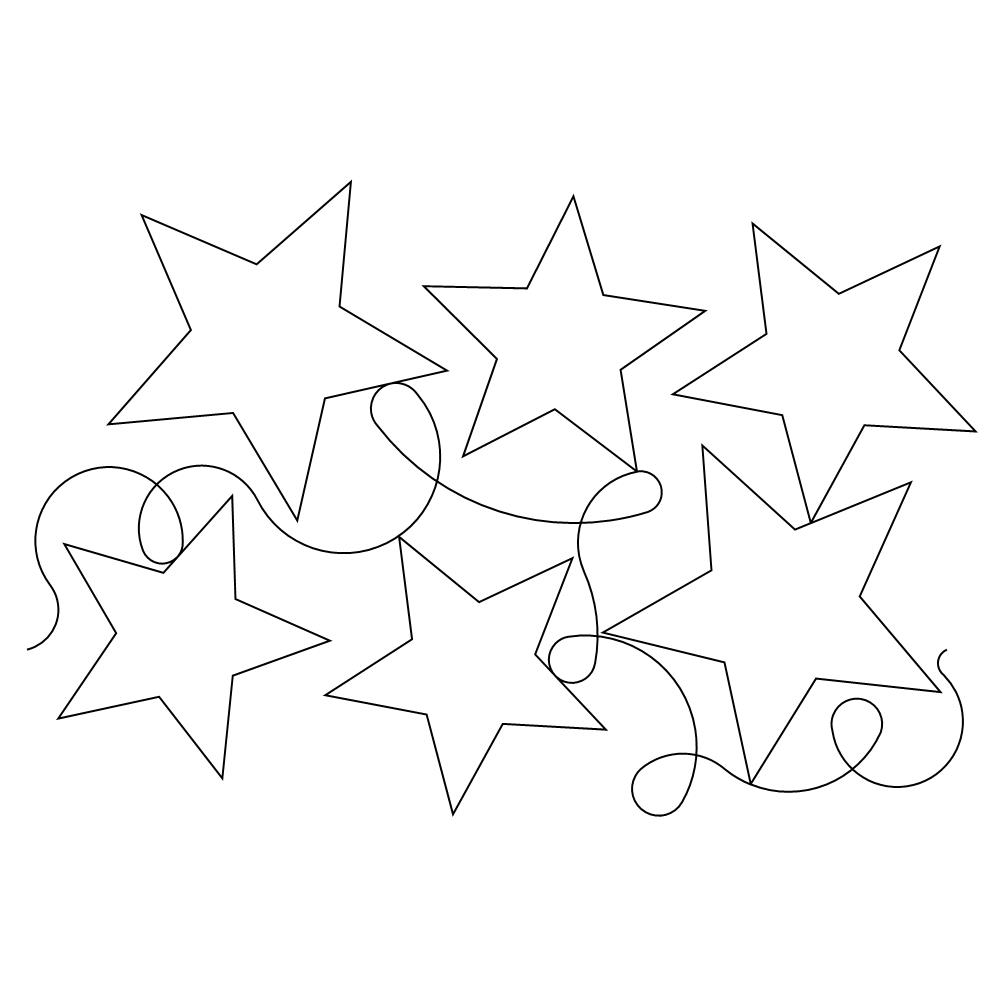simple stars e2e 001 - Edge to Edge Quilting Patterns