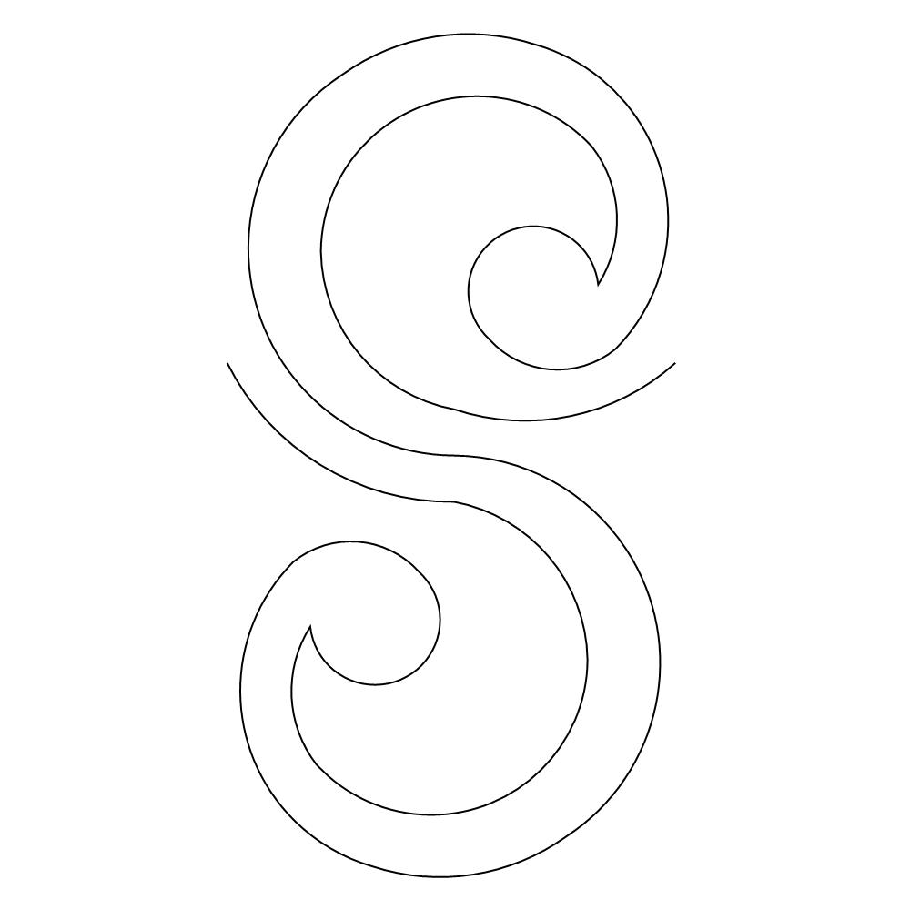 simple swirl 002 Digital Pattern | Sweet Dreams Quilt Studio - Edge to ...