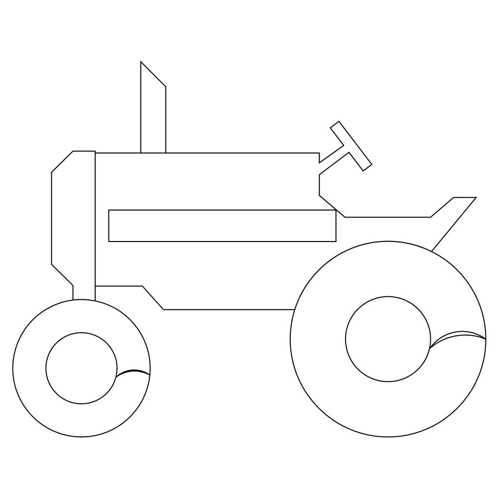 simple tractor block 001 Digital Pattern | Sweet Dreams Quilt Studio ...