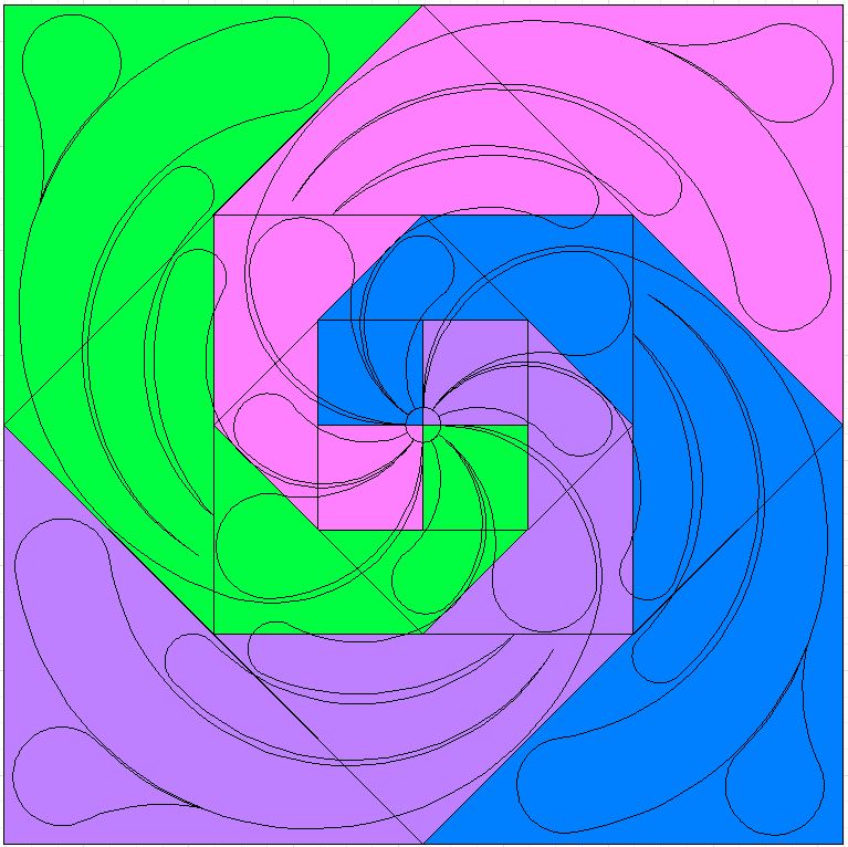 snails trail 002 - Digital Block Patterns | Sweet Dreams Quilt Studio