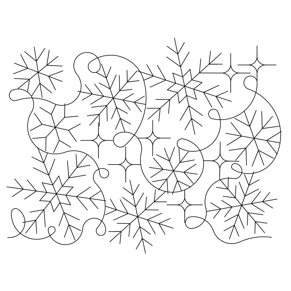 snowflake e2e pano 011 - Edge to Edge Quilting Patterns