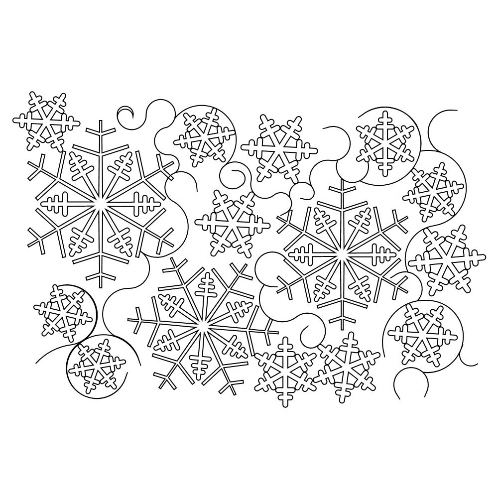 snowflake pano 003 Digital Pattern | Sweet Dreams Quilt Studio - Edge ...