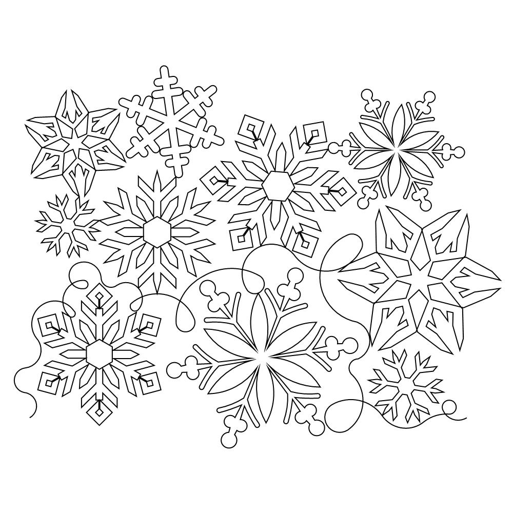 snowflake pano 005 Digital Pattern | Sweet Dreams Quilt Studio - Edge ...