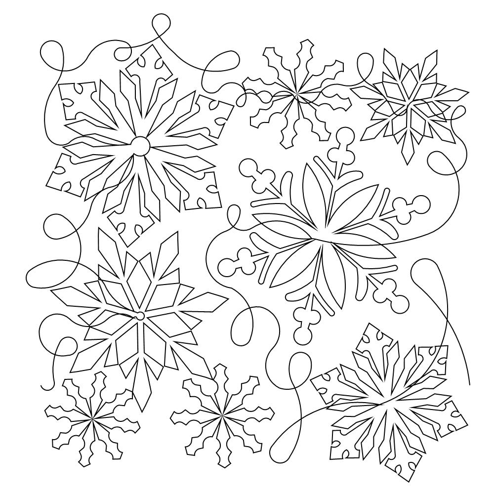 snowflake pano 008 Digital Pattern | Sweet Dreams Quilt Studio - Edge ...