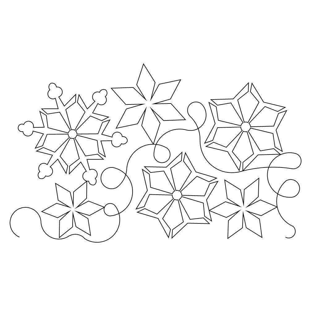 snowflake sa e2e pano 001 - Edge to Edge Quilting Patterns