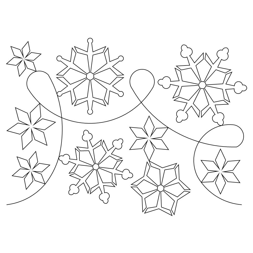 snowflake simple pano 003 Digital Pattern | Sweet Dreams Quilt Studio ...