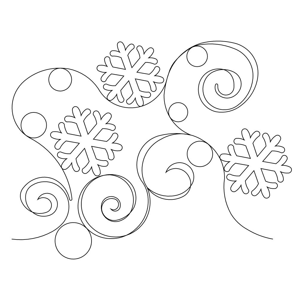 snowflakes and loops e2e 001 - Edge to Edge Quilting Patterns