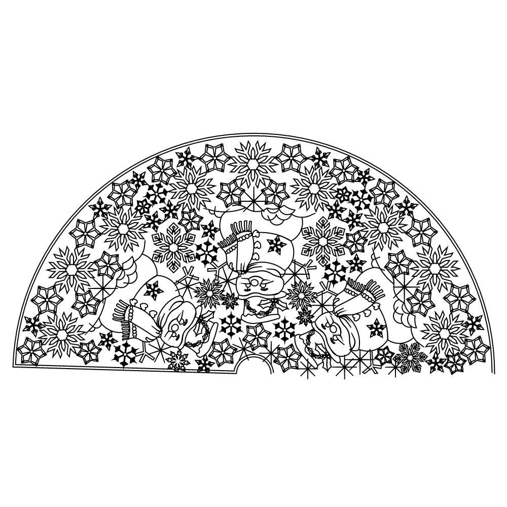 snowman tree skirt pass 1 Digital Pattern | Sweet Dreams Quilt Studio ...