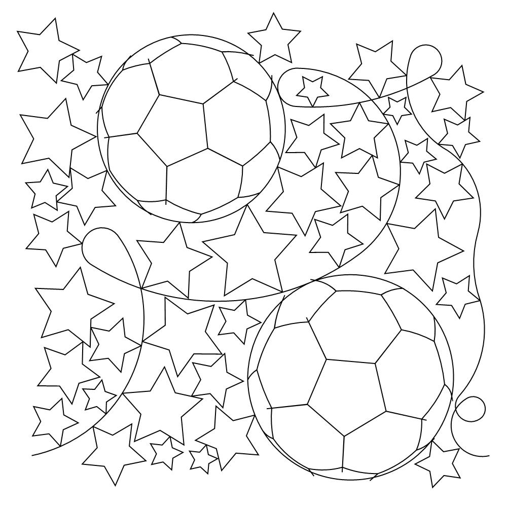 soccer stars e2e simple 001 - Edge to Edge Quilting Patterns