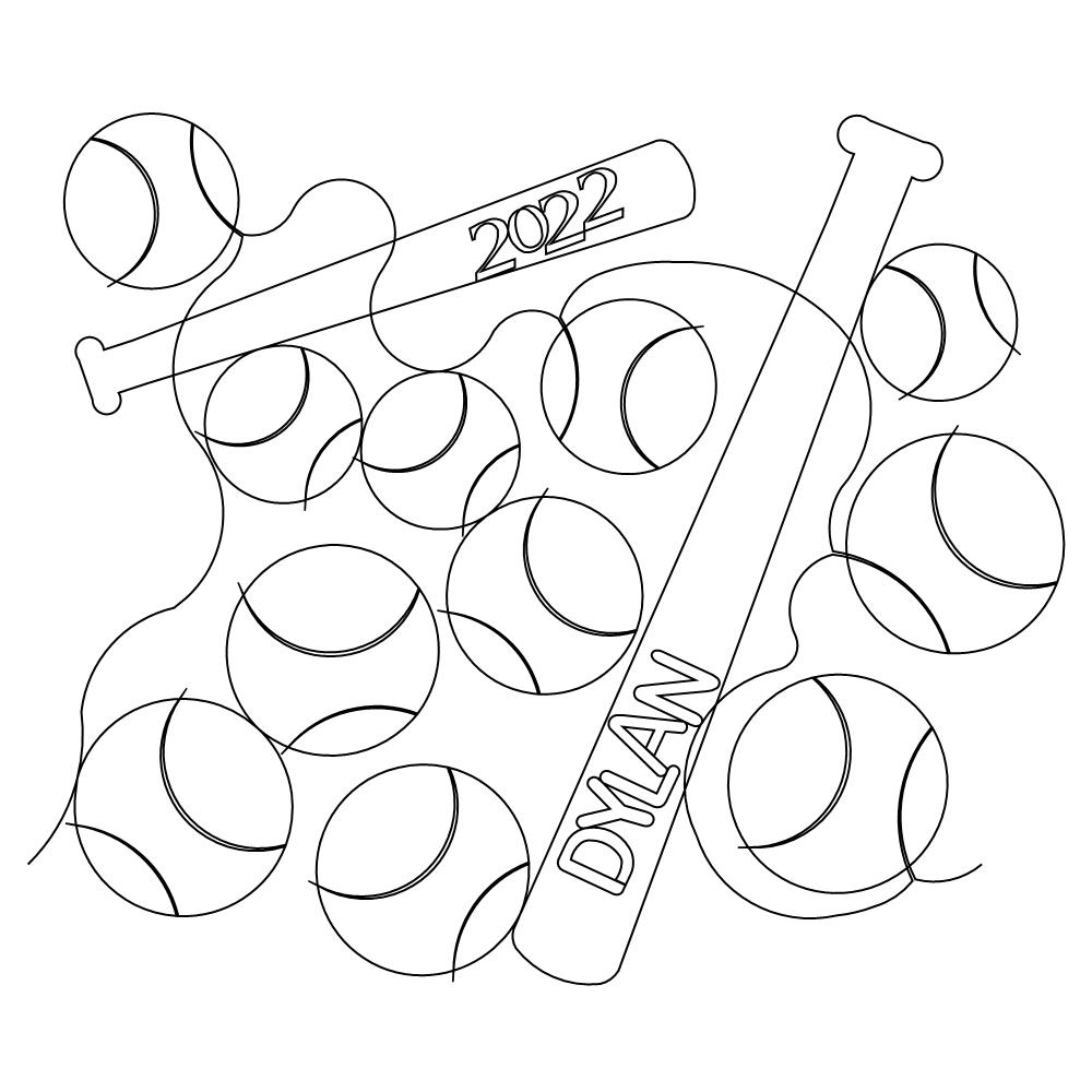 softball dylan 2021 - Edge to Edge Quilting Patterns