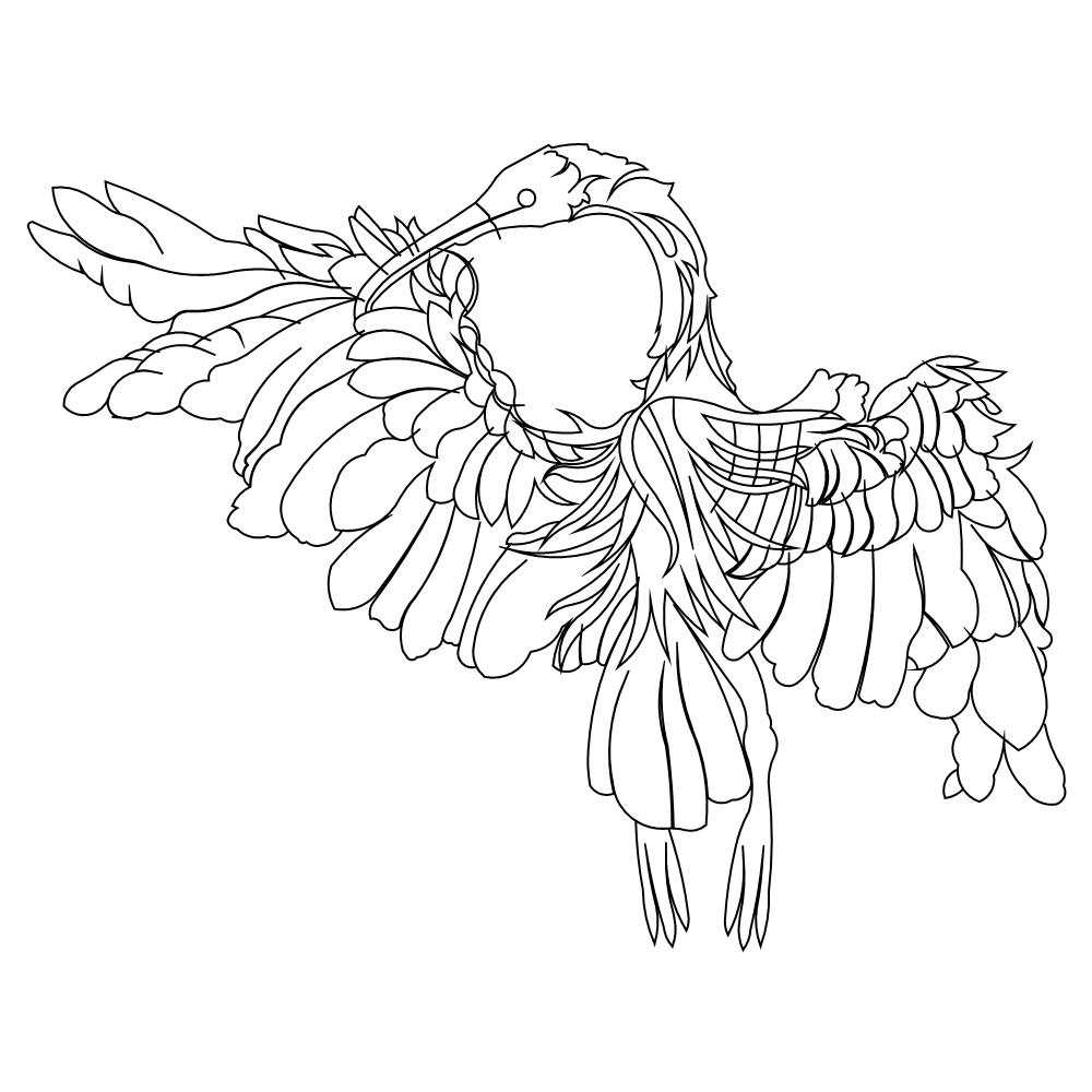 spoonbill couching panel Digital Pattern | Sweet Dreams Quilt Studio ...