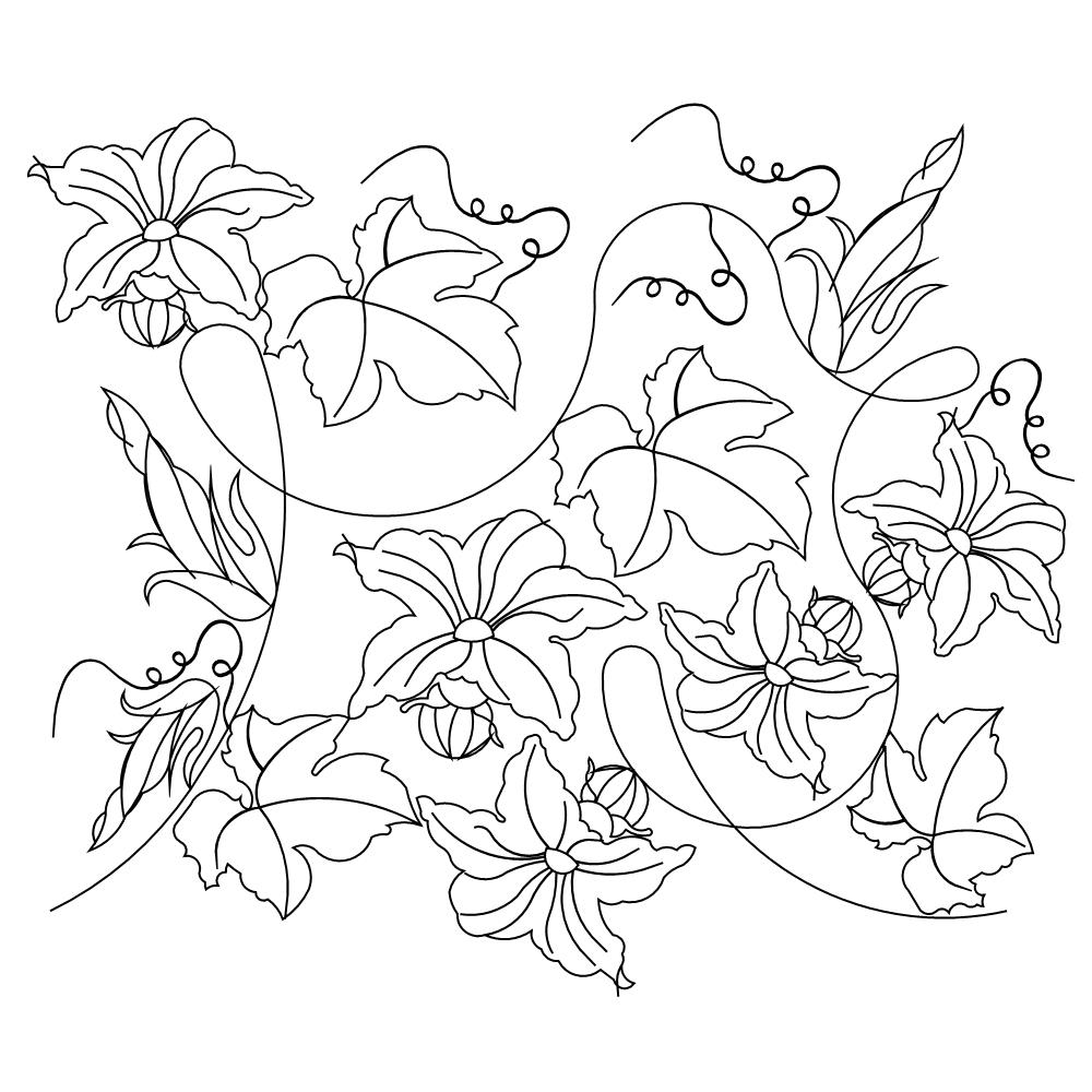 squash blossom pano 001 Digital Pattern | Sweet Dreams Quilt Studio ...