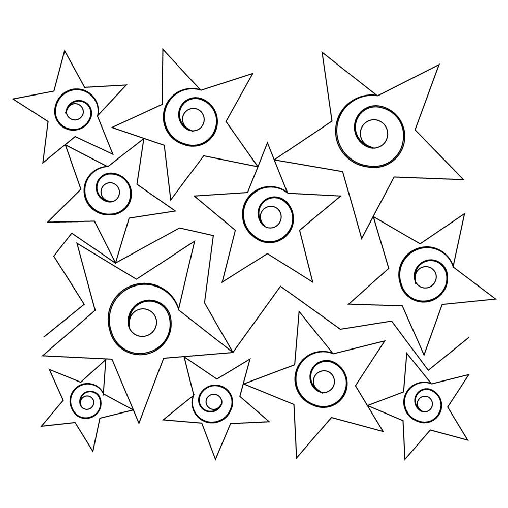 star swirl pano 002 Digital Pattern | Sweet Dreams Quilt Studio - Edge ...