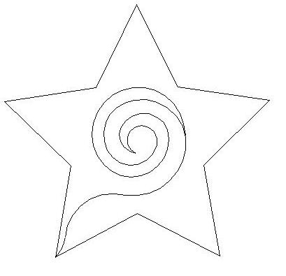 star with swirls Digital Pattern | Sweet Dreams Quilt Studio - Digital ...