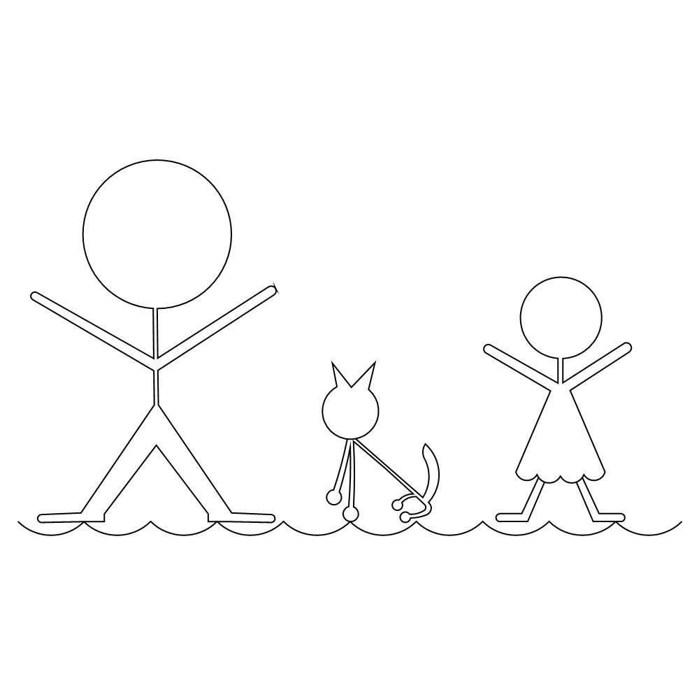 stick family border 006 Digital Pattern | Sweet Dreams Quilt Studio ...