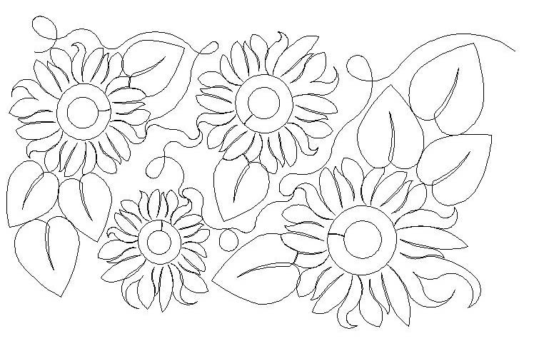 sun flower simple Digital Pattern | Sweet Dreams Quilt Studio - Edge to ...