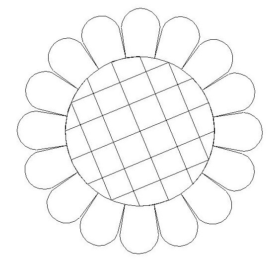 sunflower block 002 Digital Pattern | Sweet Dreams Quilt Studio ...