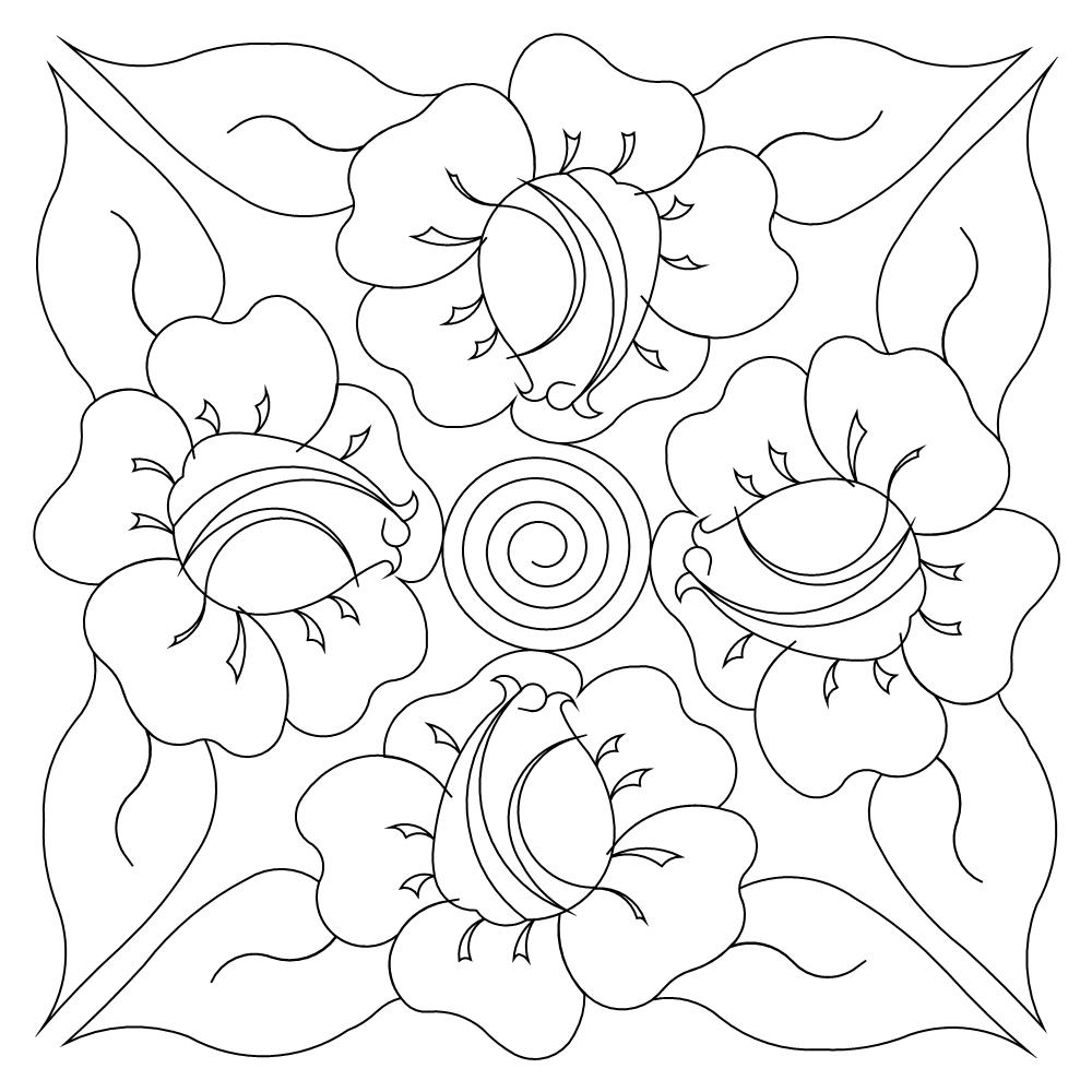 sweetheart rose block 002 Digital Pattern | Sweet Dreams Quilt Studio