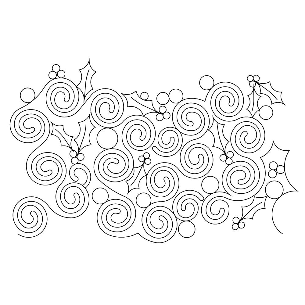swirl holly bubble e2e 001 - Edge to Edge Quilting Patterns