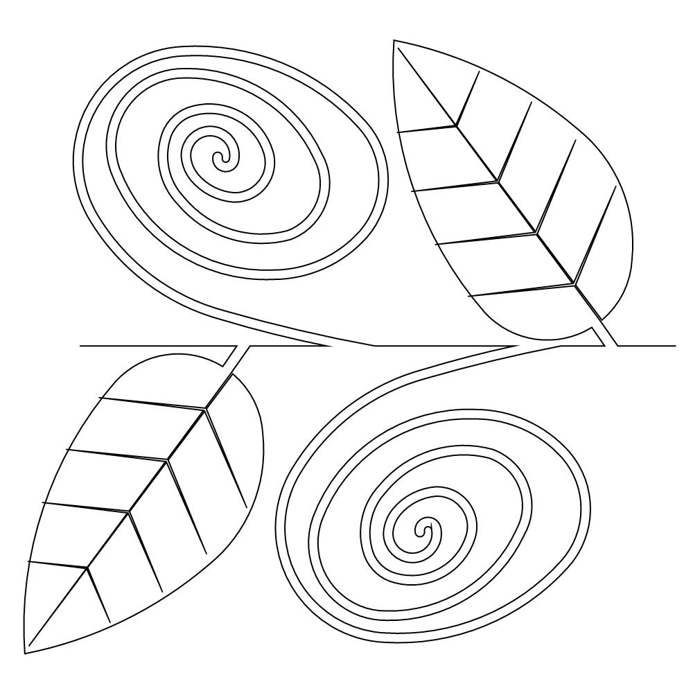 swirl leaf pano 001 Digital Pattern | Sweet Dreams Quilt Studio - Edge ...