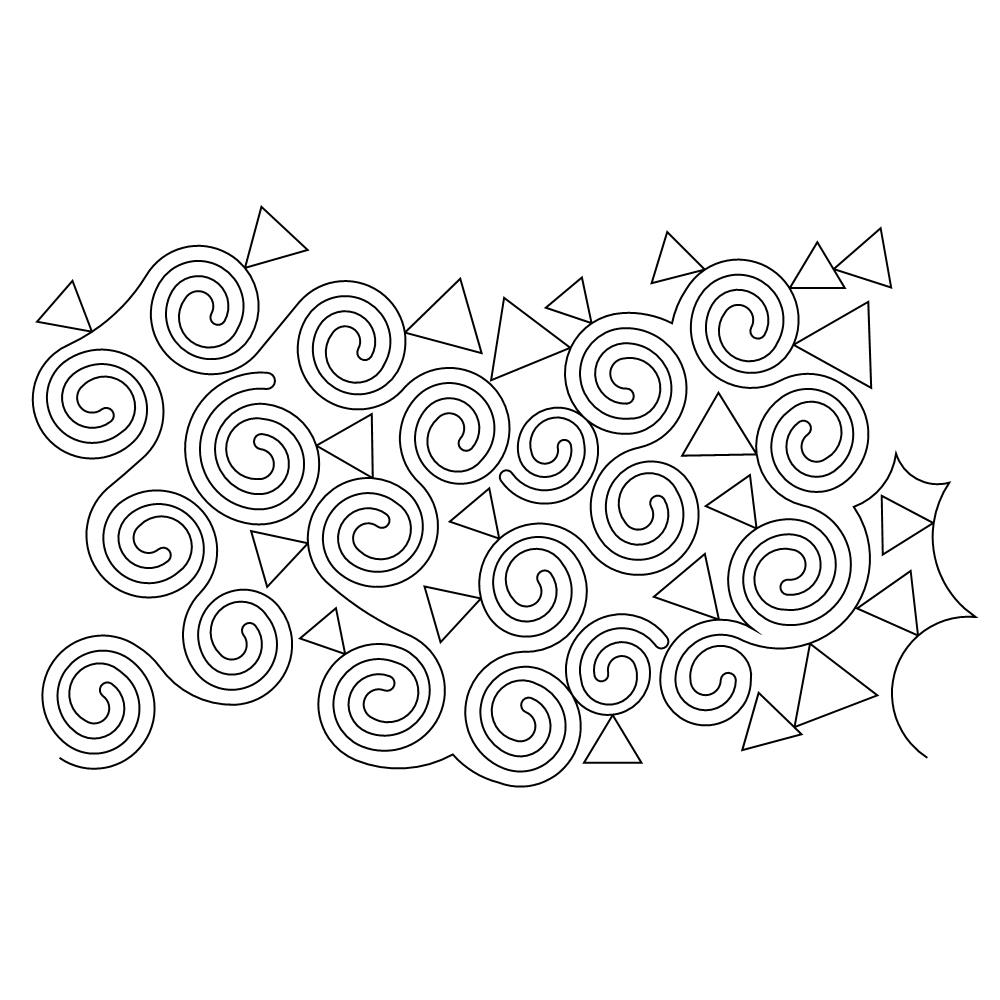 swirl triangles pano 001 Digital Pattern | Sweet Dreams Quilt Studio ...