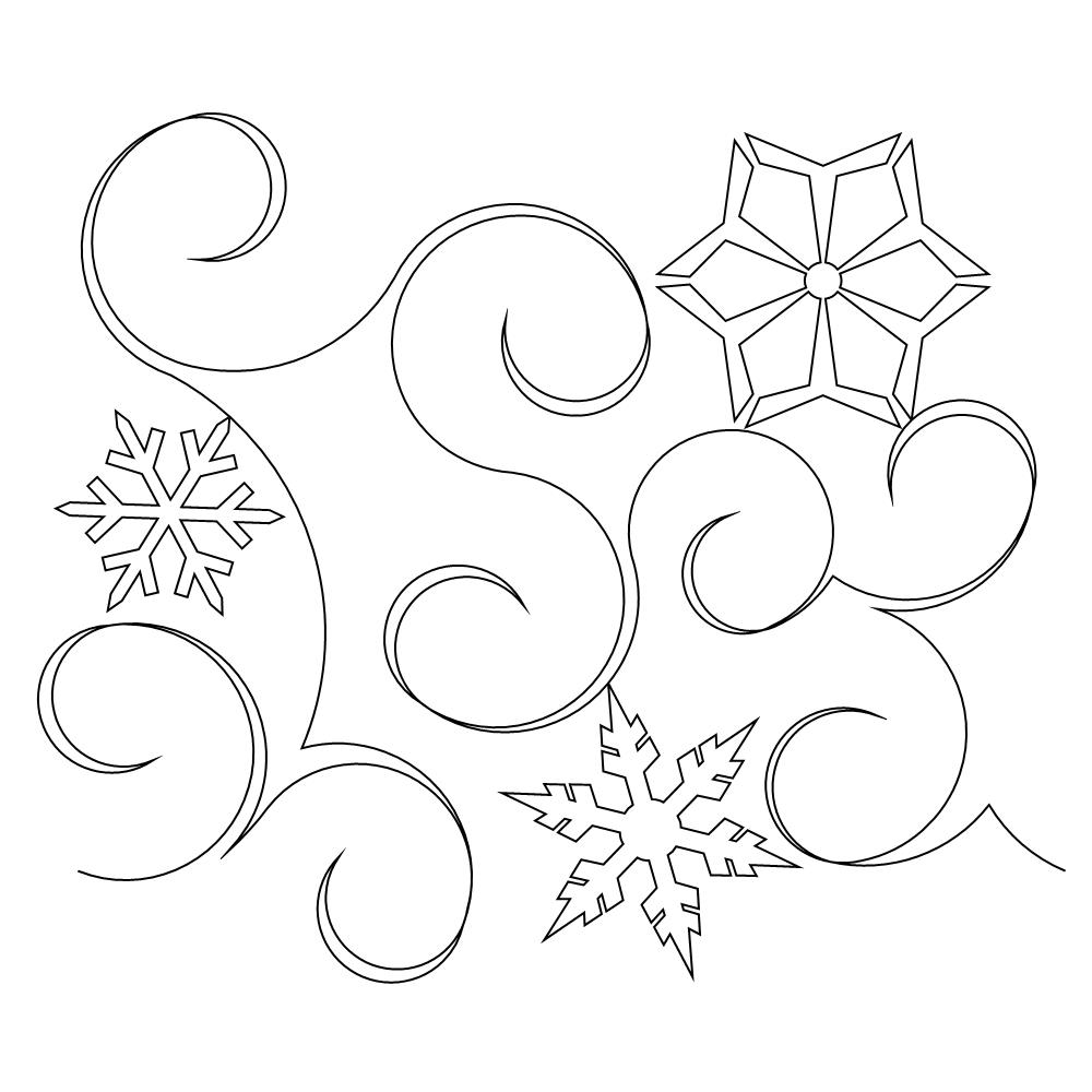 swirling snowflakes pano 001 Digital Pattern | Sweet Dreams Quilt ...