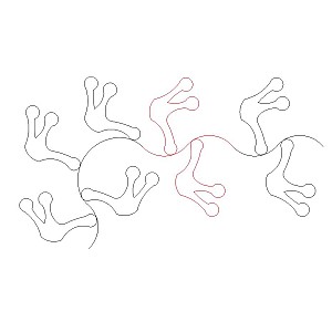 alien footprints border 001 Digital Pattern | Sweet Dreams Quilt Studio ...