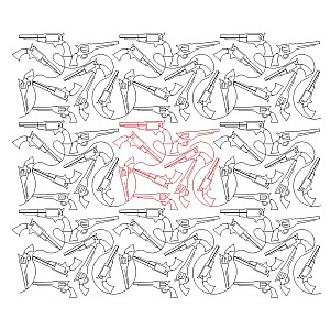 antique gun pano 002 - Edge to Edge Quilting Patterns