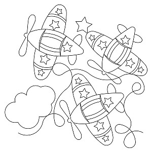 baby airplane pano 001 - Edge to Edge Quilting Patterns