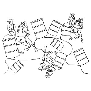 barrel racing pano 001 Digital Pattern | Sweet Dreams Quilt Studio ...